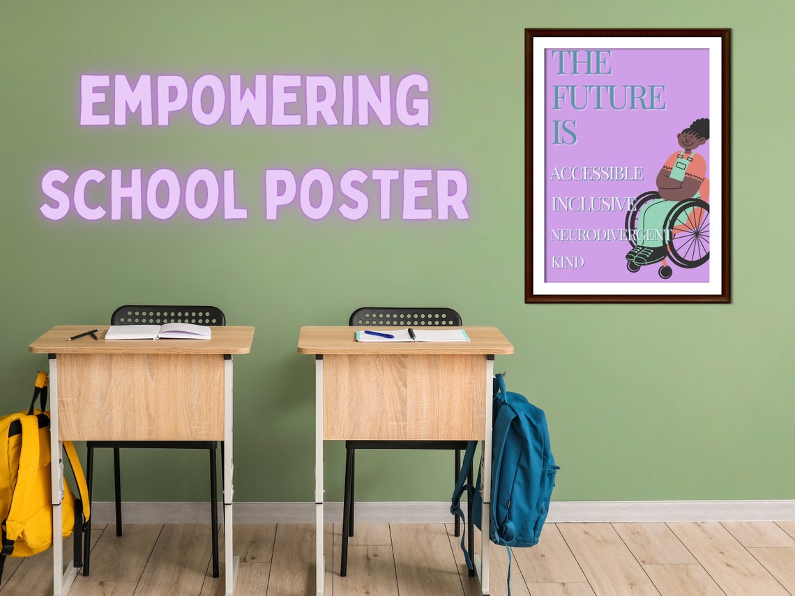 Classroom Poster Art Inclusive, Disability, Kind Empowering Inclusivity ...
