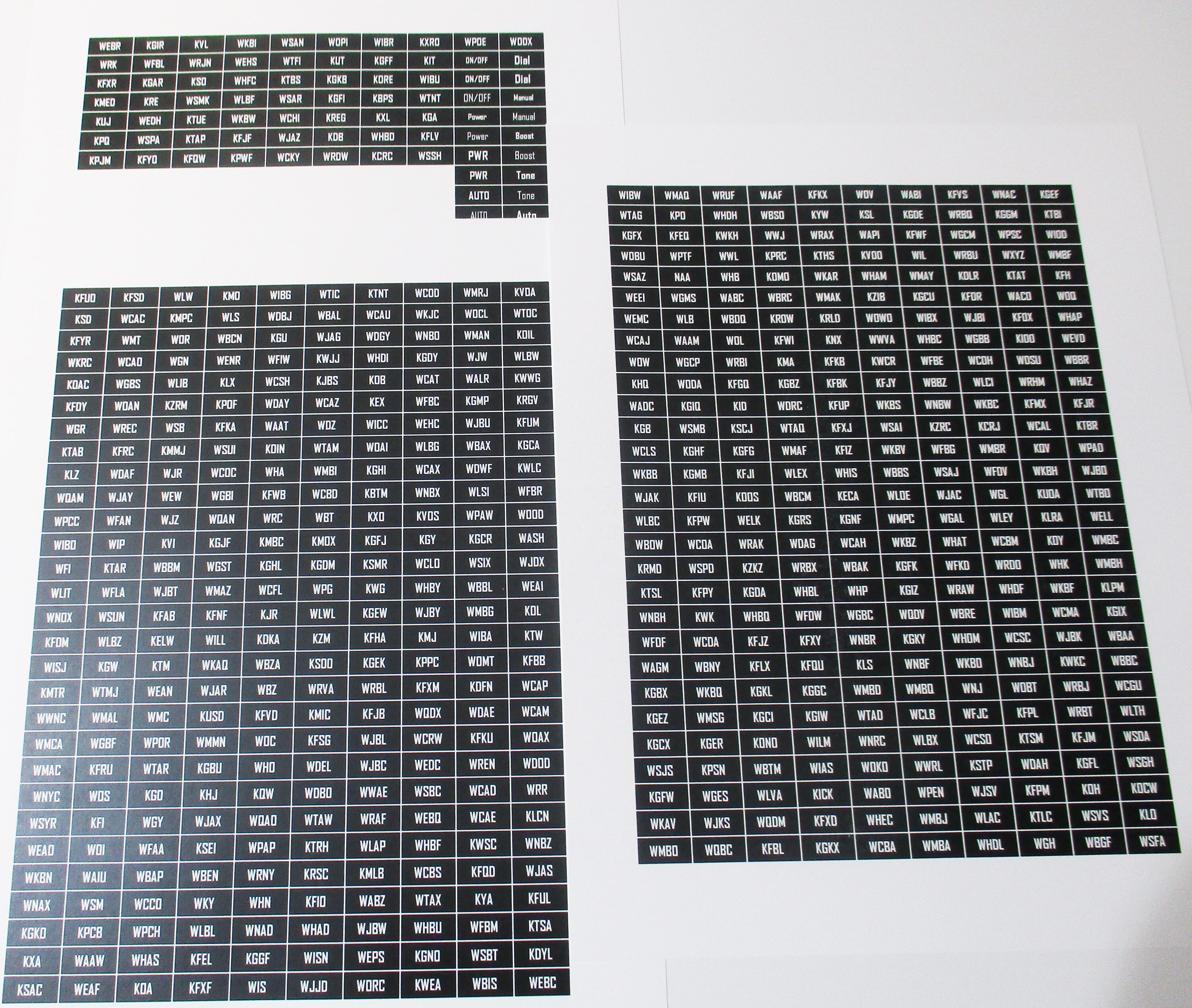 Vintage Station Call Letters / Tabs Old Antique Radio Call Letter Signs ...