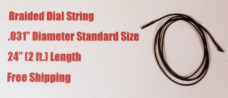 24" Dial Cord Braided Nylon Tuner String - Old Antique Vintage Tube ...