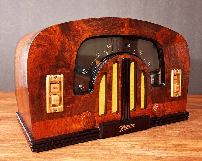 1942 Zenith Boomerang Model 6D2615 Old Antique Wood Vintage Tube Radio ...