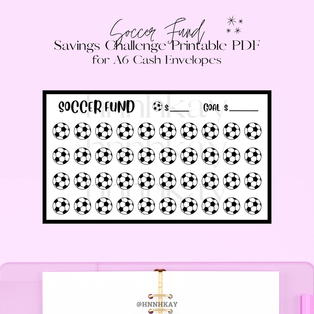 Instant Digital Download | Soccer Fund Tracker for Cash Budget Binder ...
