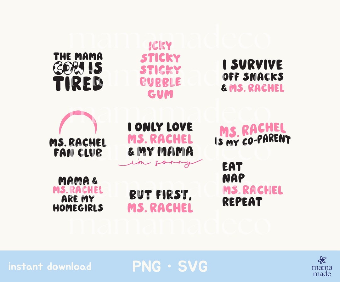 Instant Download · Ms. Rachel Bundle, Ms. Rachel Inspired Cut File ...