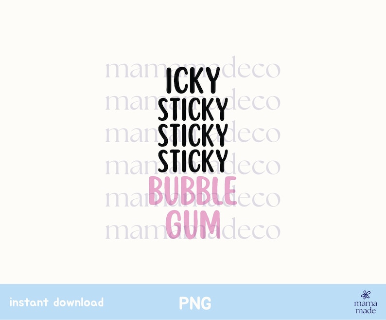 Instant Download · Ms. Rachel Icky Sticky Sticky Bubblegum Png, Ms ...