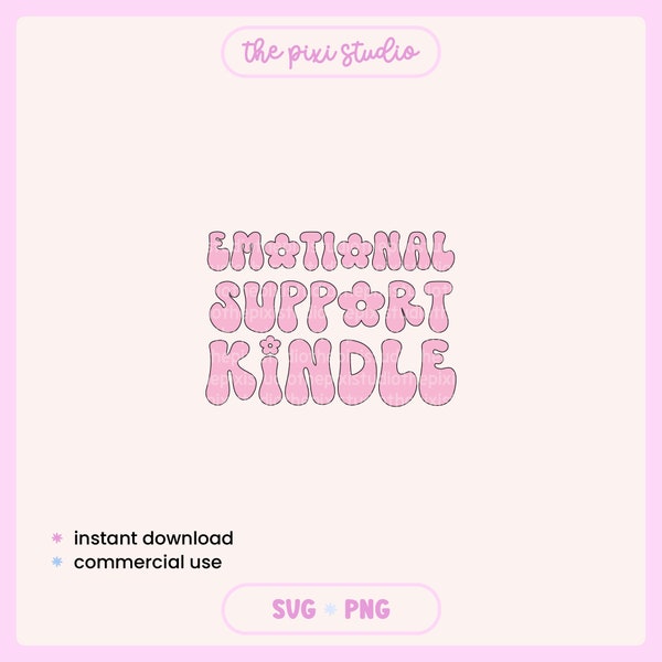 Emotional Support Kindle Svg - Etsy