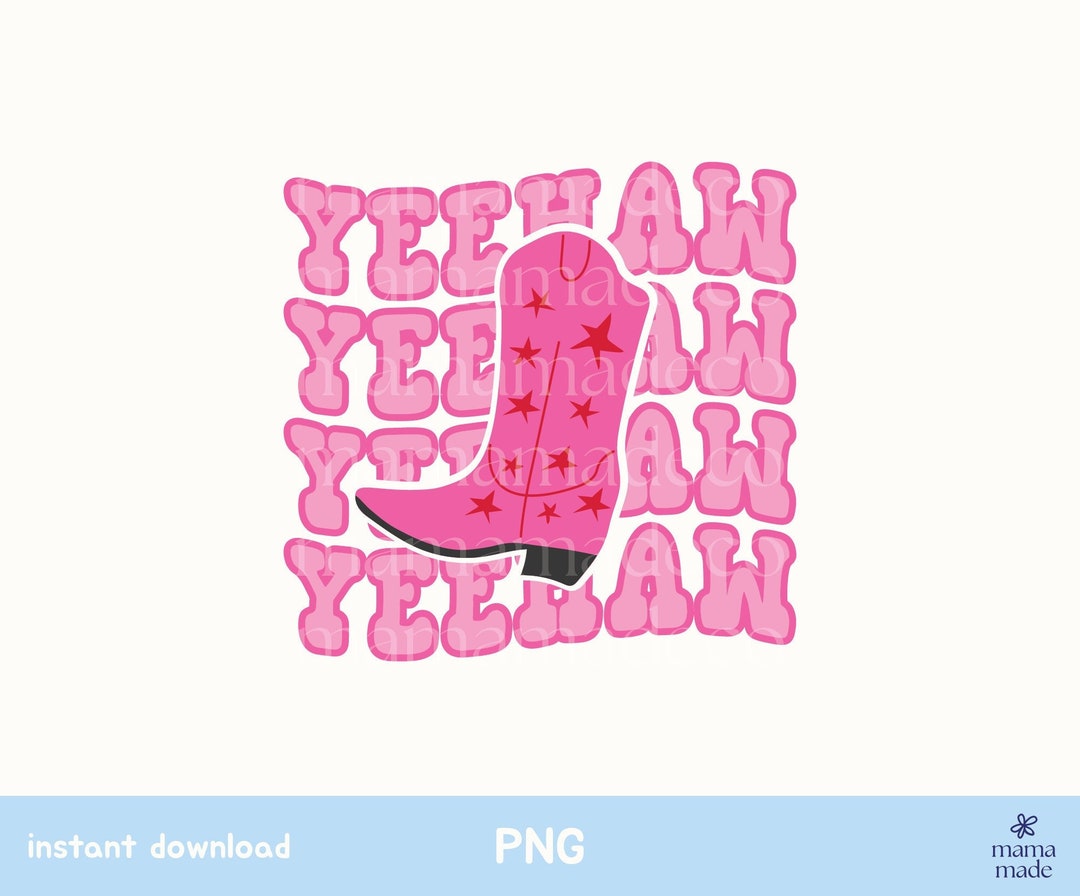 Instant Download · Yeehaw Png Clipart · Retro Western Wavy Text Cut ...