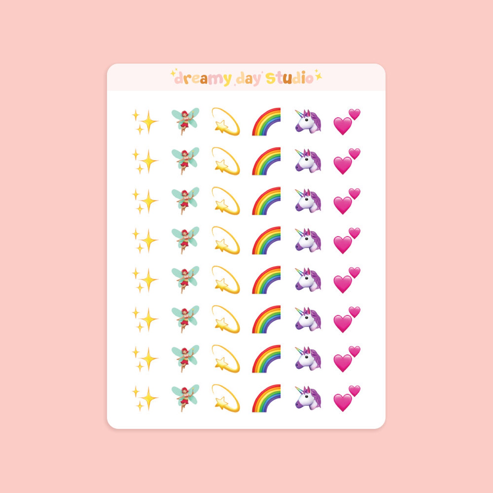 Planner stickers mini emoji stickers fairy emoji planner | Etsy