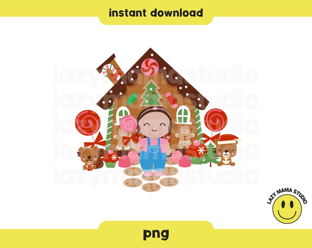 Instant Download · Ms. Rachel Gingerbread Christmas Scene Png · Ms ...