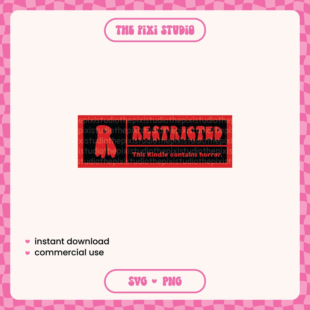 Rated R for Restricted Kindle Svg · Horror Reader Svg · Bookish Svg ...
