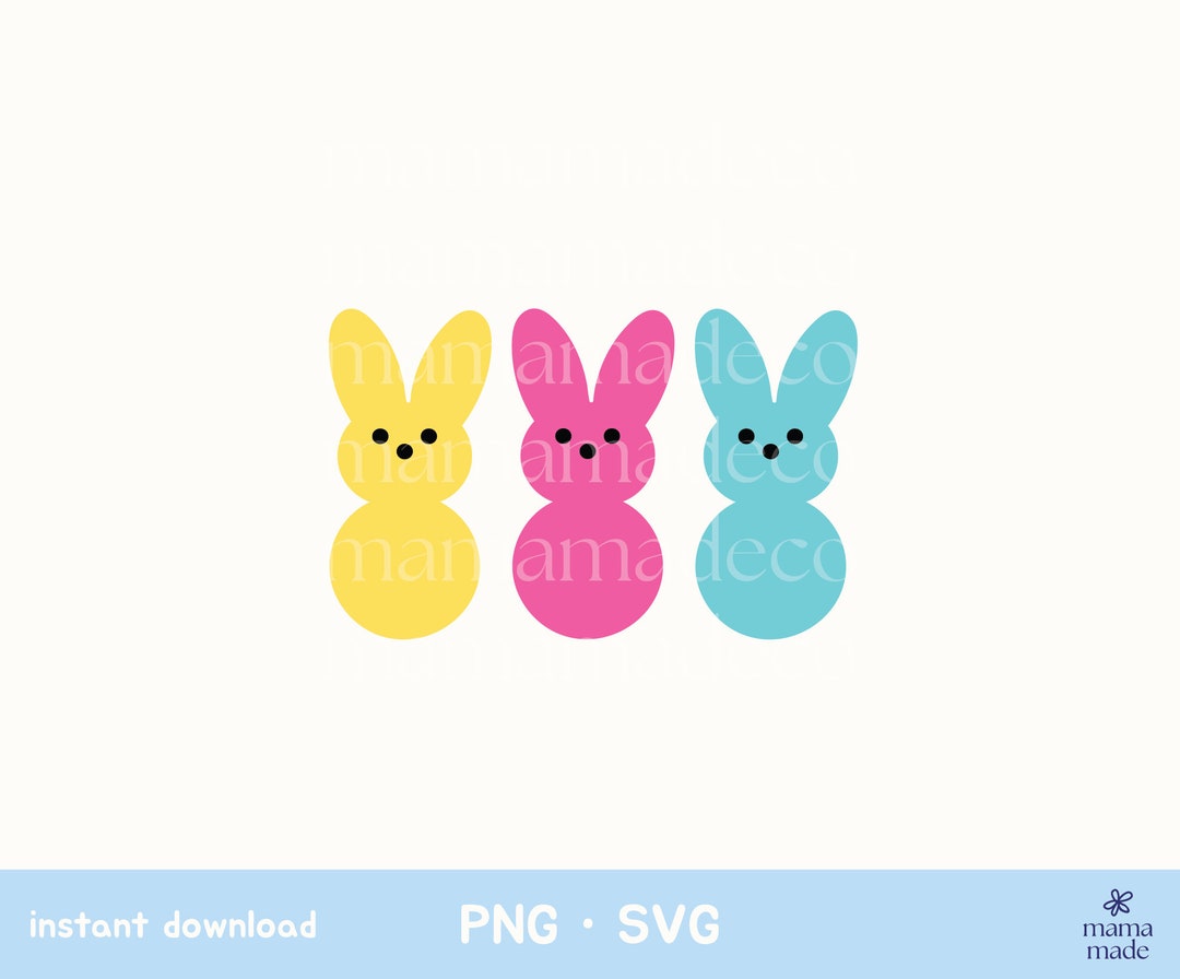 Instant Download · Peeps Bunny Svg Clip Art, Easter Bunny Peeps ...