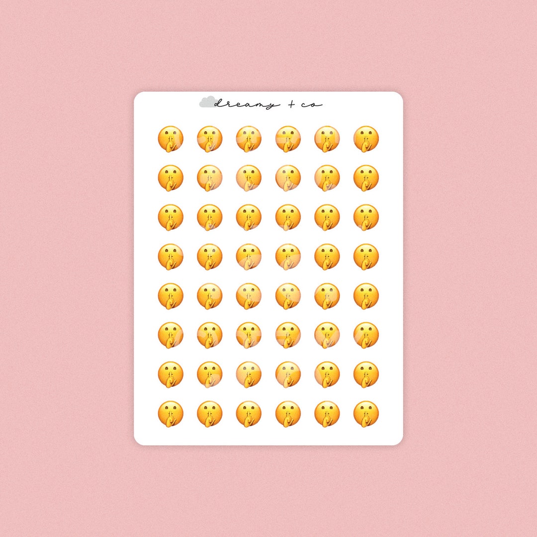 Planner Stickers • Shh • Emoji Stickers • Functional Planner - Etsy