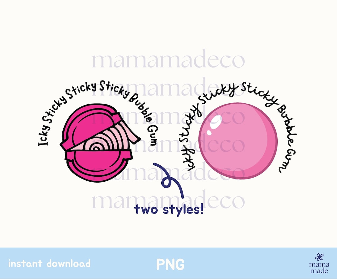 Instant Download Ms. Rachel Icky Sticky Sticky Bubblegum Png, Ms ...