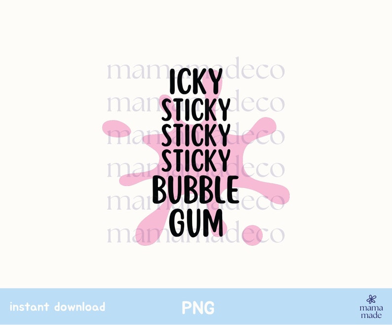 Instant Download Ms. Rachel Icky Sticky Sticky Bubblegum - Etsy