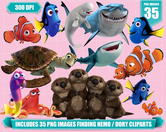 Finding Nemo Clipart Finding Dory Clipart 35 Png Images | Etsy Canada