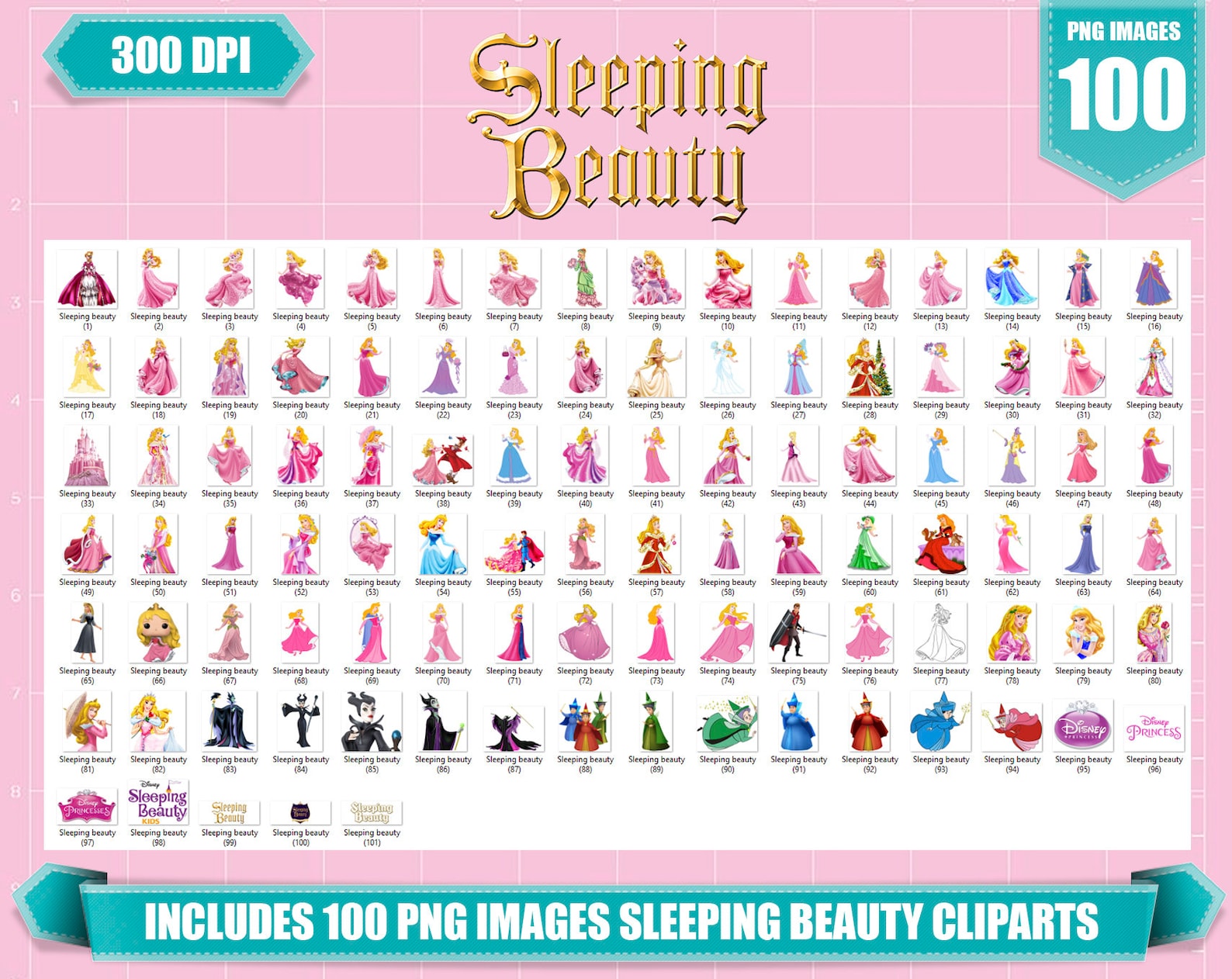 Sleeping Beauty Clipart Png Images, Sleeping Birthday Party, Instant ...