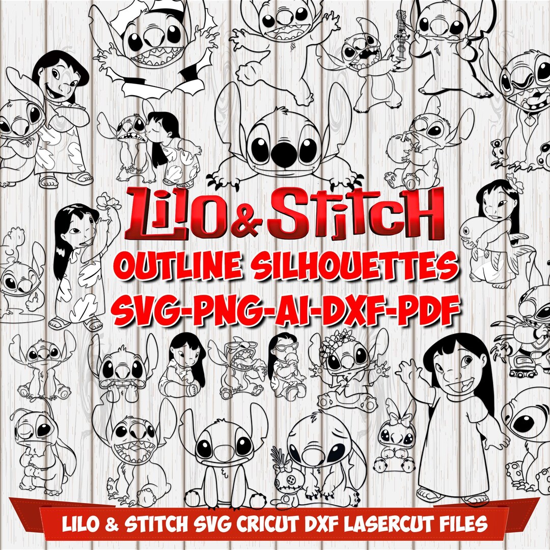 Lilo & Stitch SVG Bundle | Cricut, Silhouette, Laser Cut (digital ...