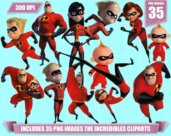 The Incredibles Clipart 35 Png Images Printable the | Etsy