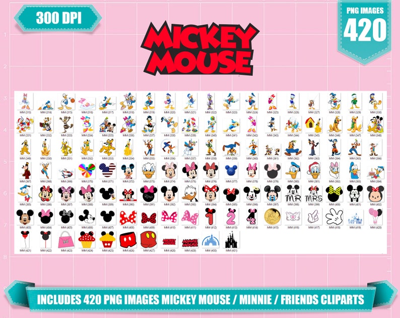 Mickey Mouse Clipart 420 Png Images, Printable Mickey Mouse Minnie ...
