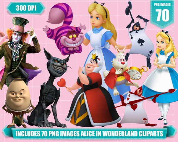 Alice in Wonderland Clipart Png Transparent Images Instant - Etsy Australia