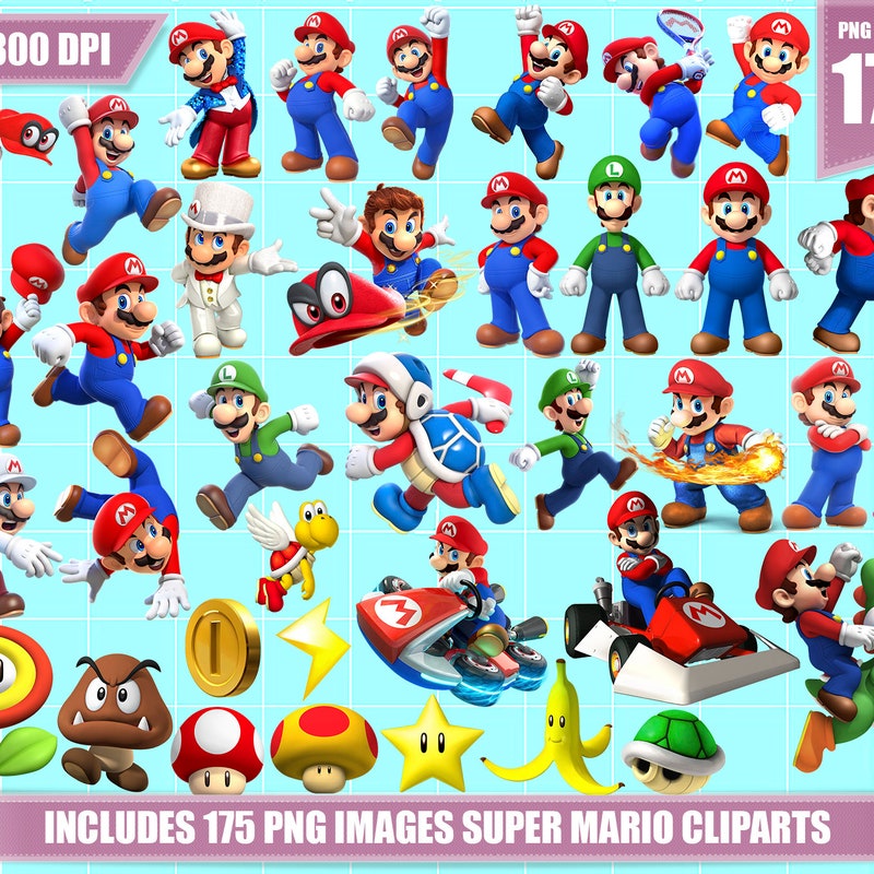 Super Mario Printable - Etsy