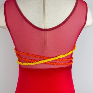 Red Braided Gymnastics Leotard - Etsy