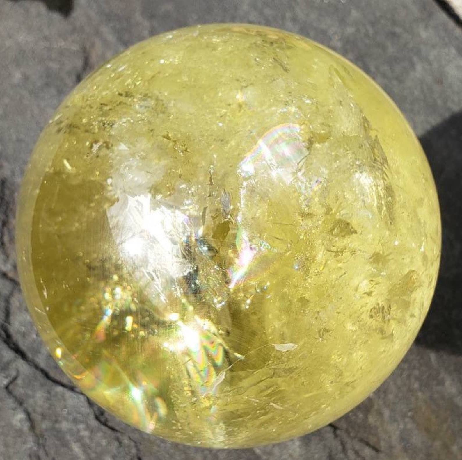 Large Citrine Sphere 3.5" Crystal Ball Lighted Base Options at Checkout ...