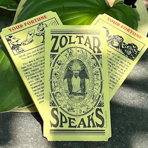 4 Zoltar Fortune Cards Official Zoltar Speaks Paper Fortunes for Fun ...