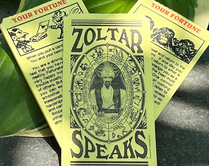 4 Zoltar Fortune Cards Official Zoltar Speaks Paper Fortunes for Fun ...