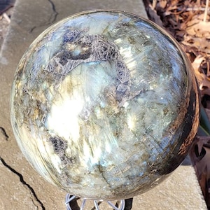 Labradorite Sphere 6" Ball Large Sphere Feldspar Spectrolite - Etsy