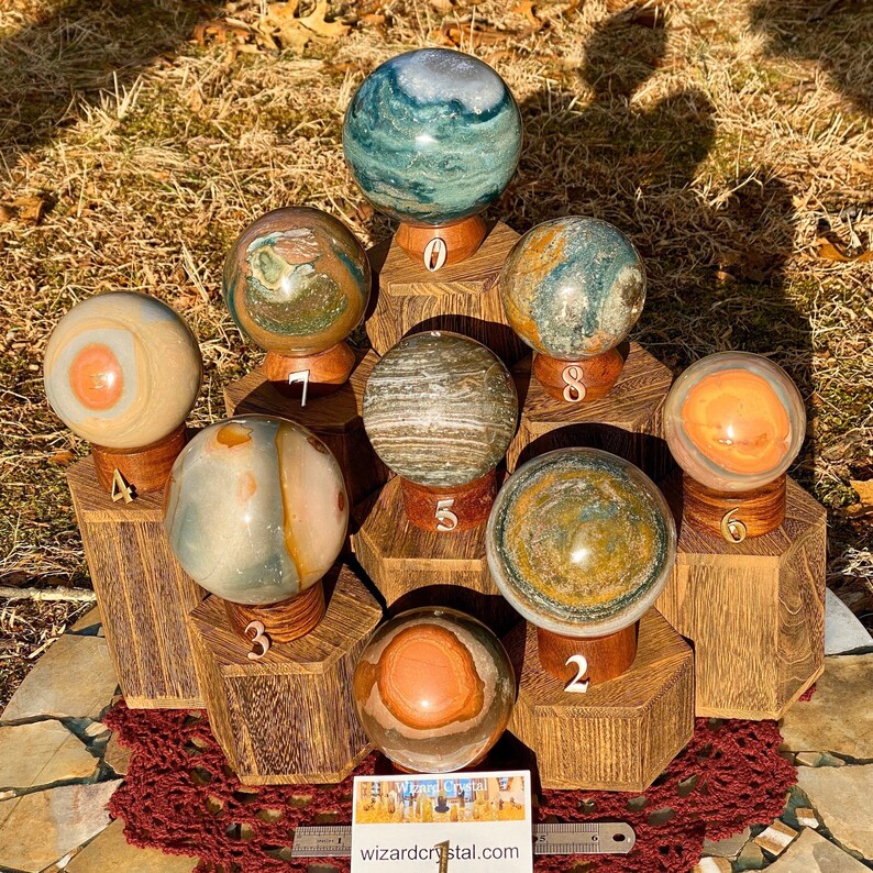 Jasper Spheres Crystal Ball Large Crystal Orb Ocean Jasper Ore | Etsy