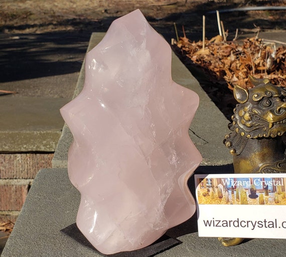 Rose Quartz Spiral 7 Tower Obelisk Crystal Generator XXL | Etsy