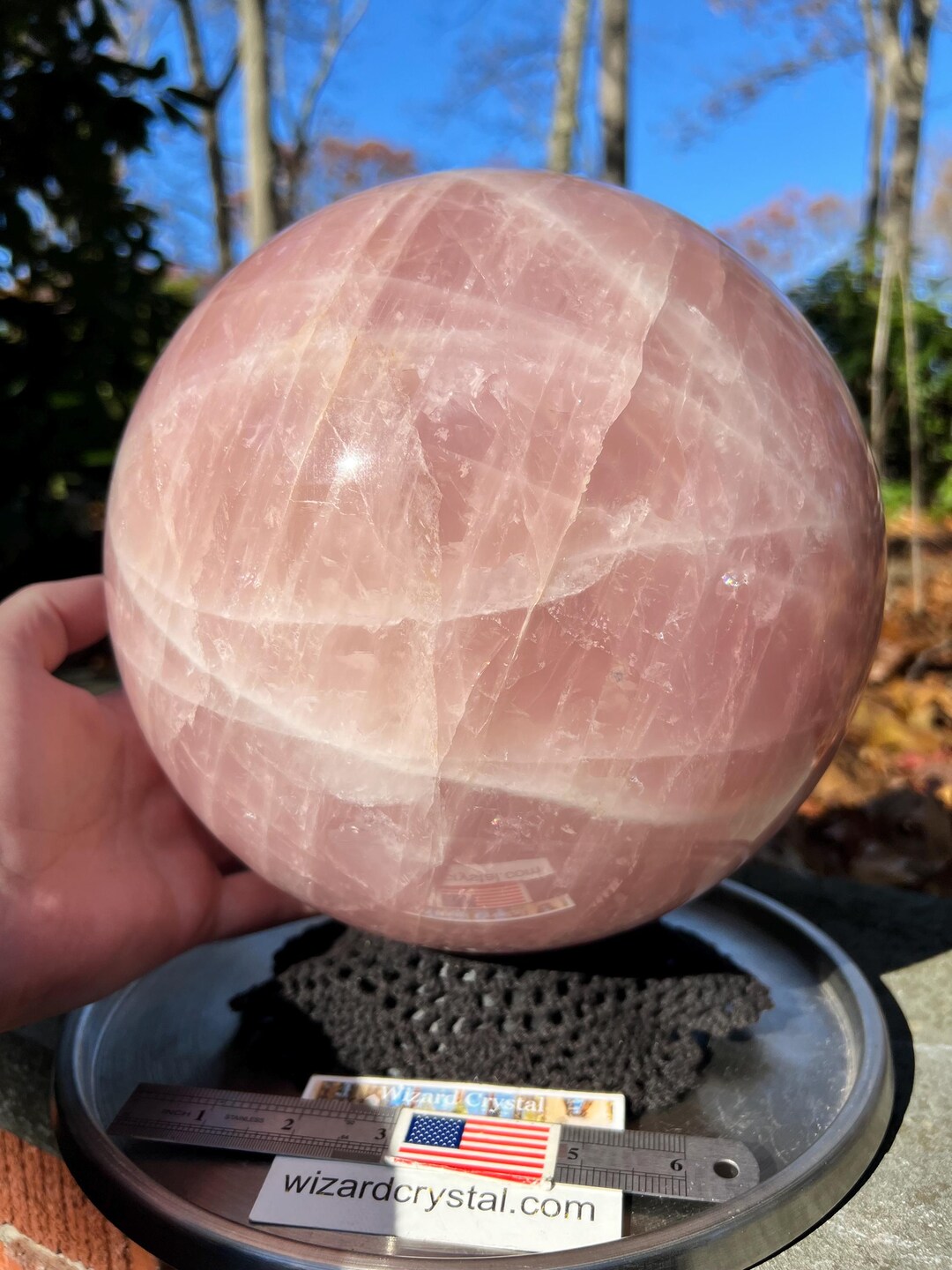 Rose Quartz 39 LB Crystal Ball 9" Star Huge Giant Astarism XXL Pounds ...