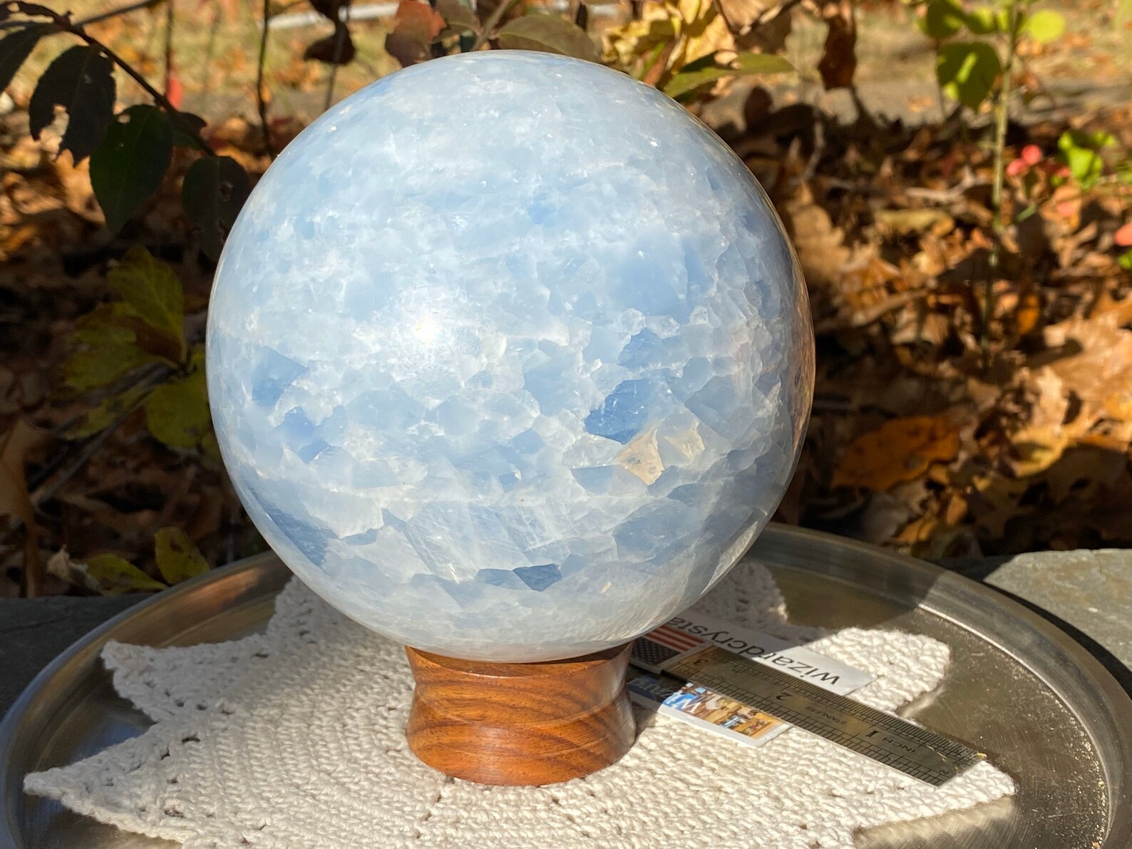 Calcite Sphere Blue Dream Natural Crystal Geode Sphere Nice Color ...
