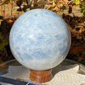 Calcite Sphere Blue Dream Natural Crystal Geode Sphere Nice Color ...