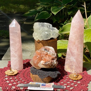 Rosequartz Towers & Fluorite or Calcite Crystal Clusters - the Eternal ...
