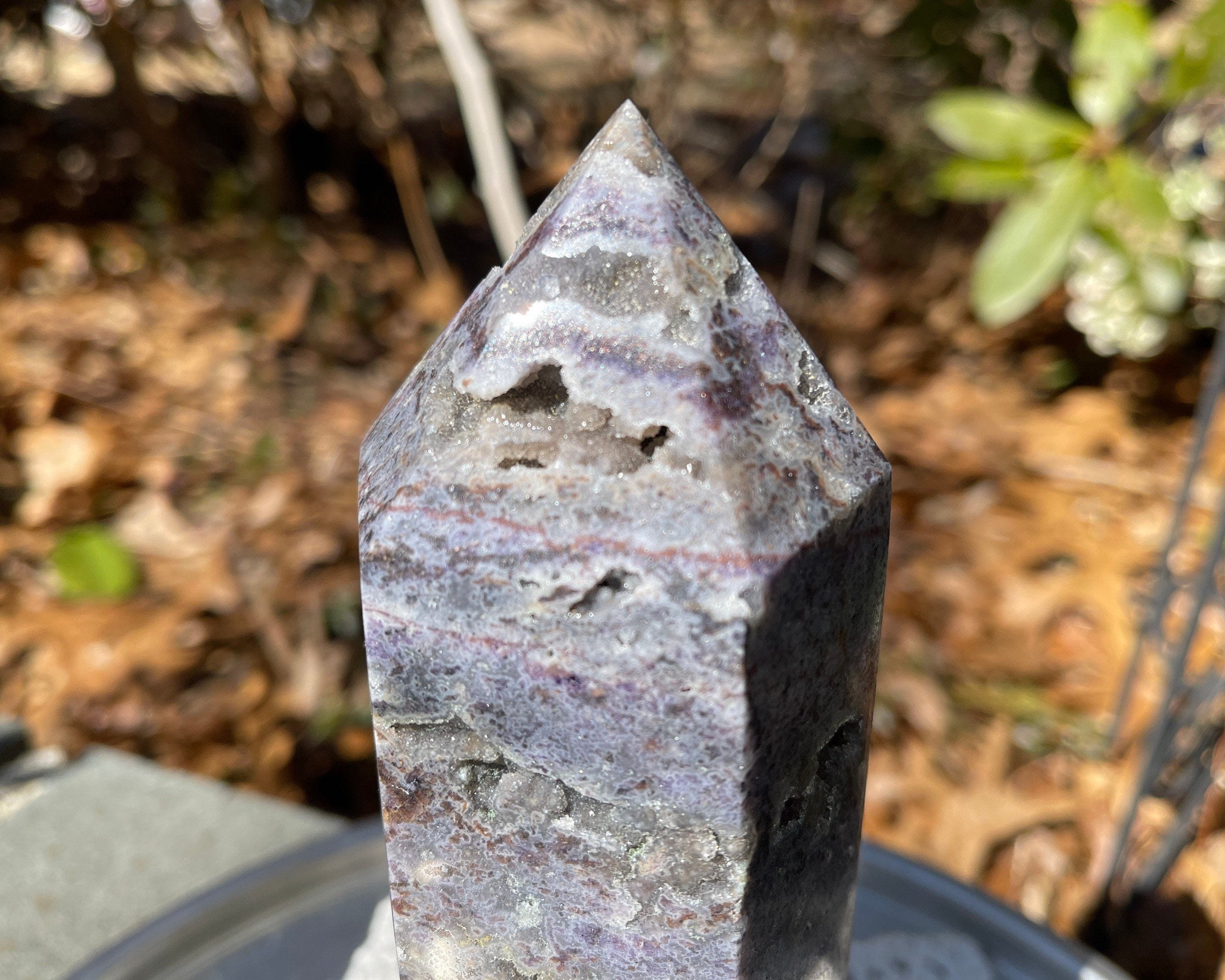 Purple Sphalerite Tower Rainbow 7 Large Point Fluroite | Etsy