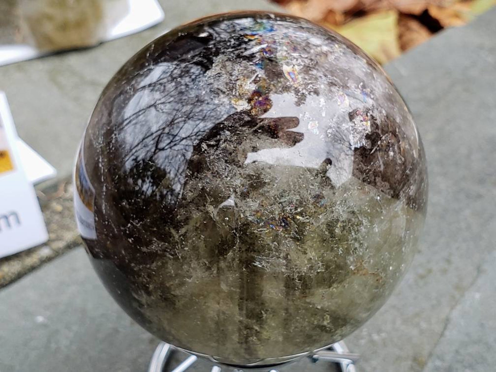 Smoky Citrine Sphere 2.8" Crystal Ball Sphere Quartz Orb Solar Plexus ...