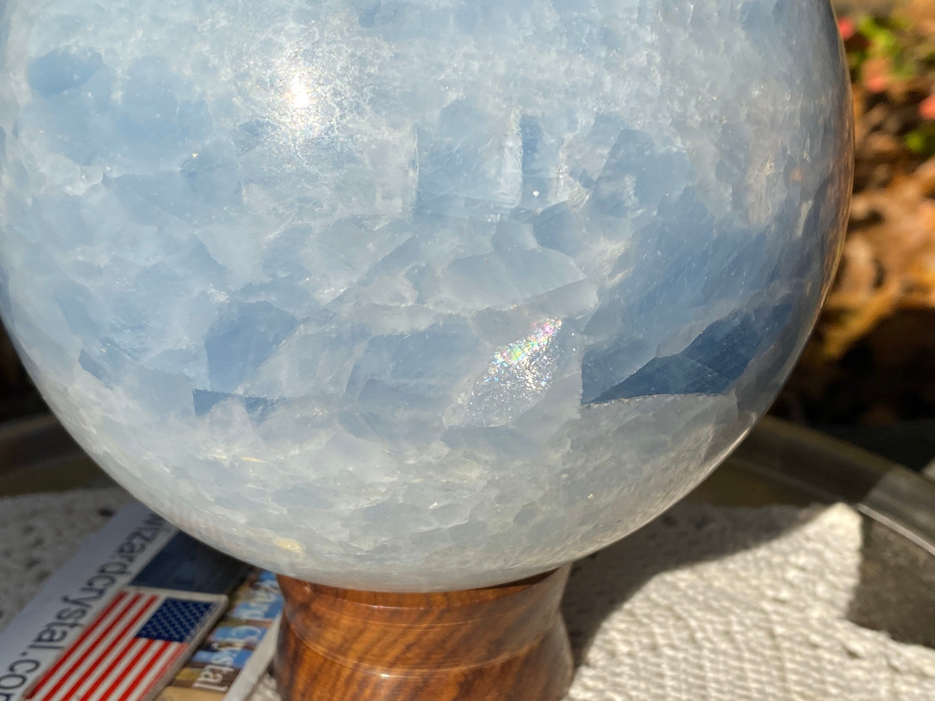 Calcite Sphere Blue Dream Natural Crystal Geode Sphere Nice Color ...