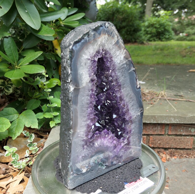 Amethyst Geode: Large Deep Purple Crystal Cathedral Stone February ...