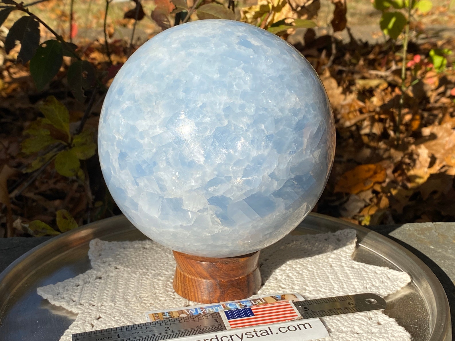 Calcite Sphere Blue Dream Natural Crystal Geode Sphere Nice Color ...