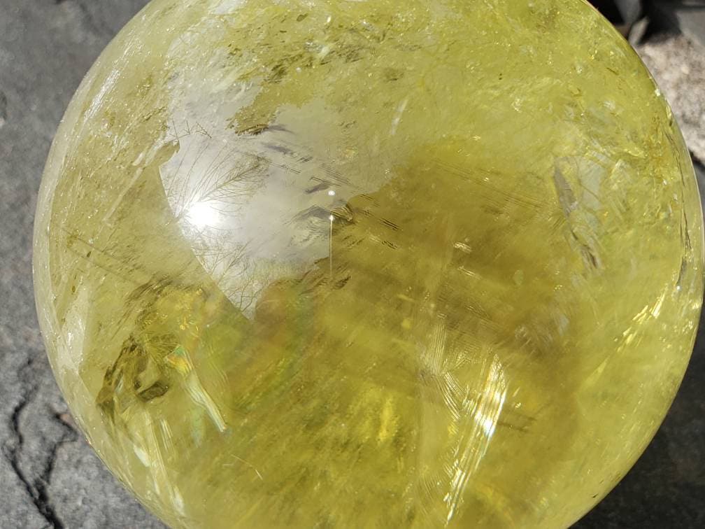 Large Citrine Sphere 3.5" Crystal Ball Lighted Base Options at Checkout ...