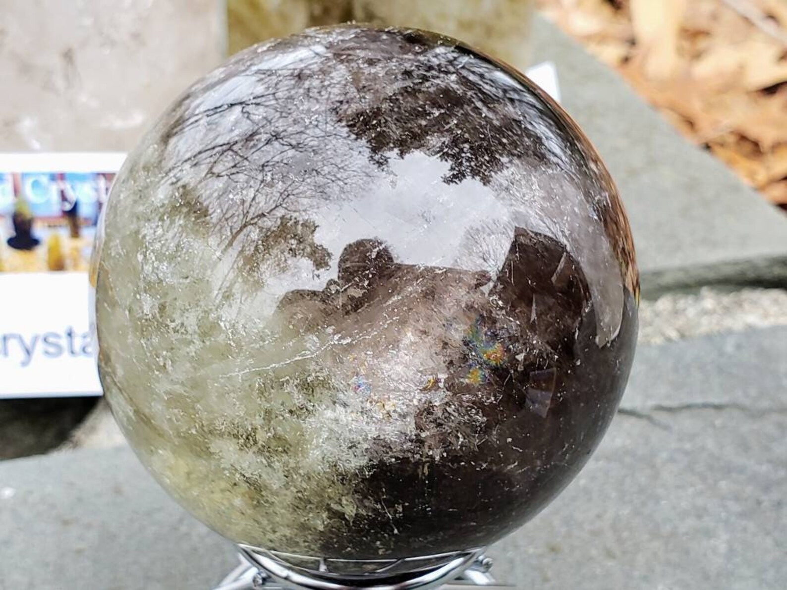 Smoky Citrine Sphere 2.8" Crystal Ball Sphere Quartz Orb Solar Plexus ...