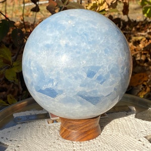 Calcite Sphere Blue Dream Natural Crystal Geode Sphere Nice Color ...