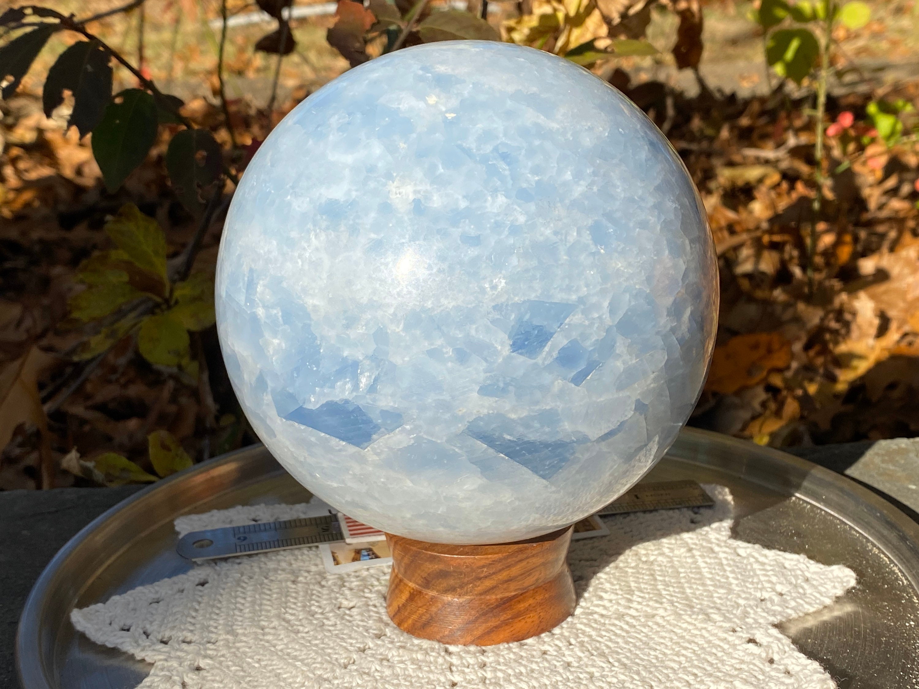 Calcite Sphere Blue Dream Natural Crystal Geode Sphere Nice Color ...