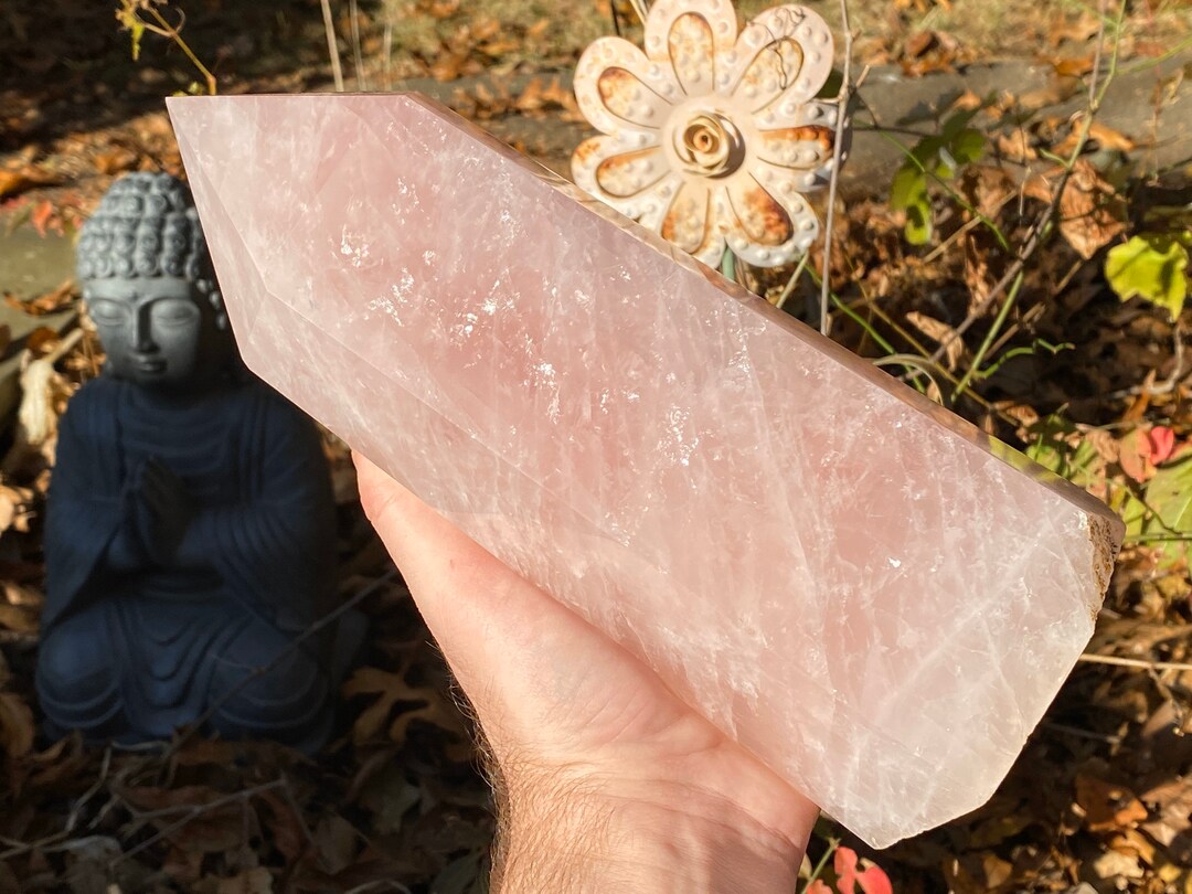 Rose Quartz Point Crystal Tower Pink Generator Large Pounds Lbs Lb - Etsy