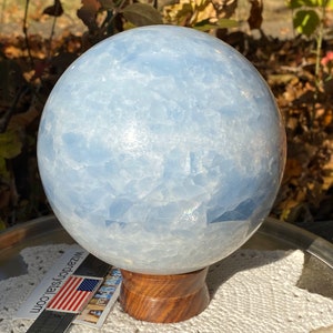 Calcite Sphere Blue Dream Natural Crystal Geode Sphere Nice Color ...