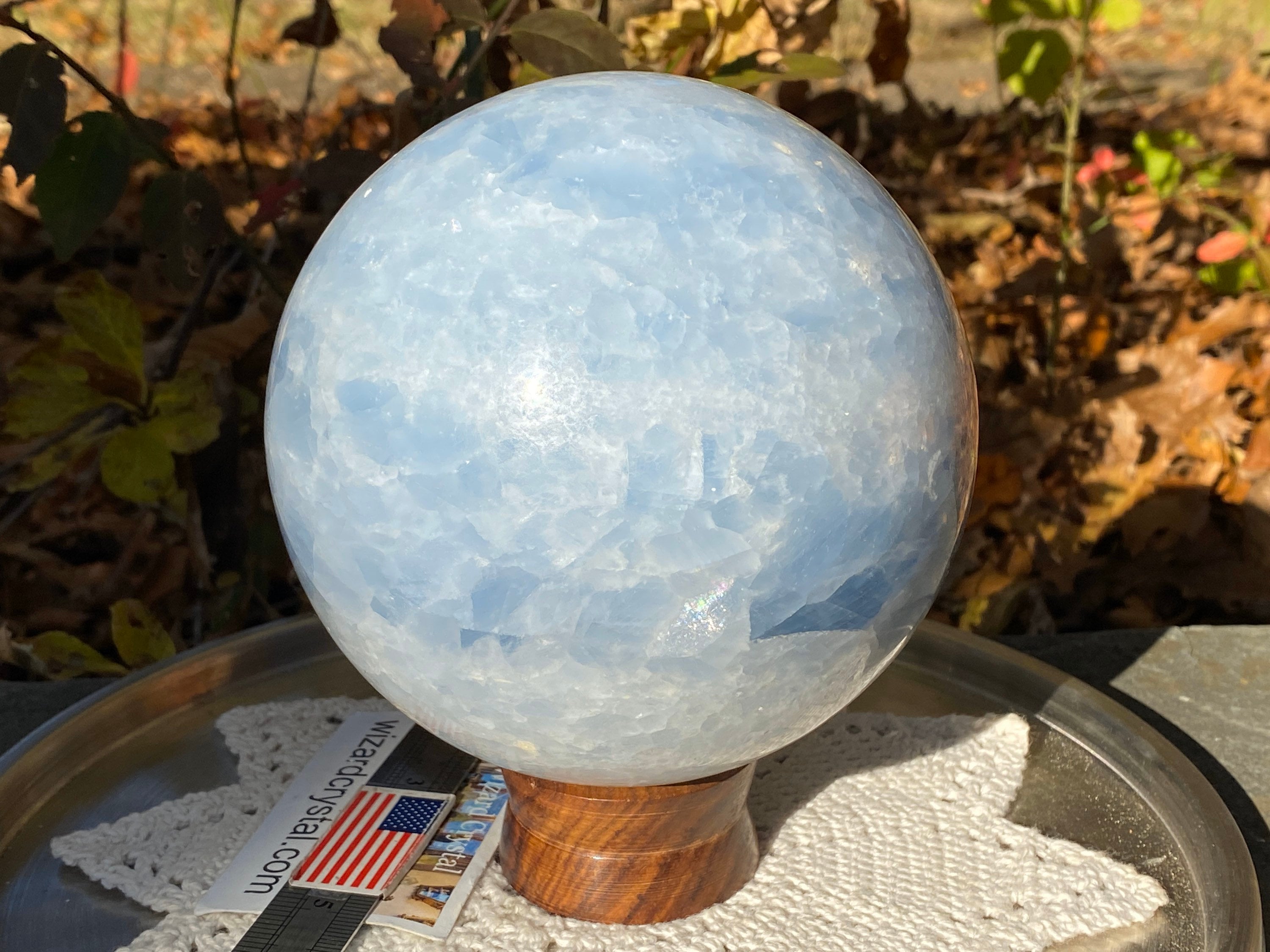 Calcite Sphere Blue Dream Natural Crystal Geode Sphere Nice Color ...
