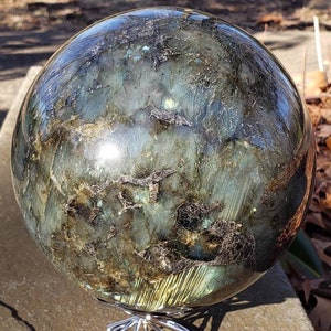 Labradorite Sphere 6" Ball Large Sphere Feldspar Spectrolite - Etsy