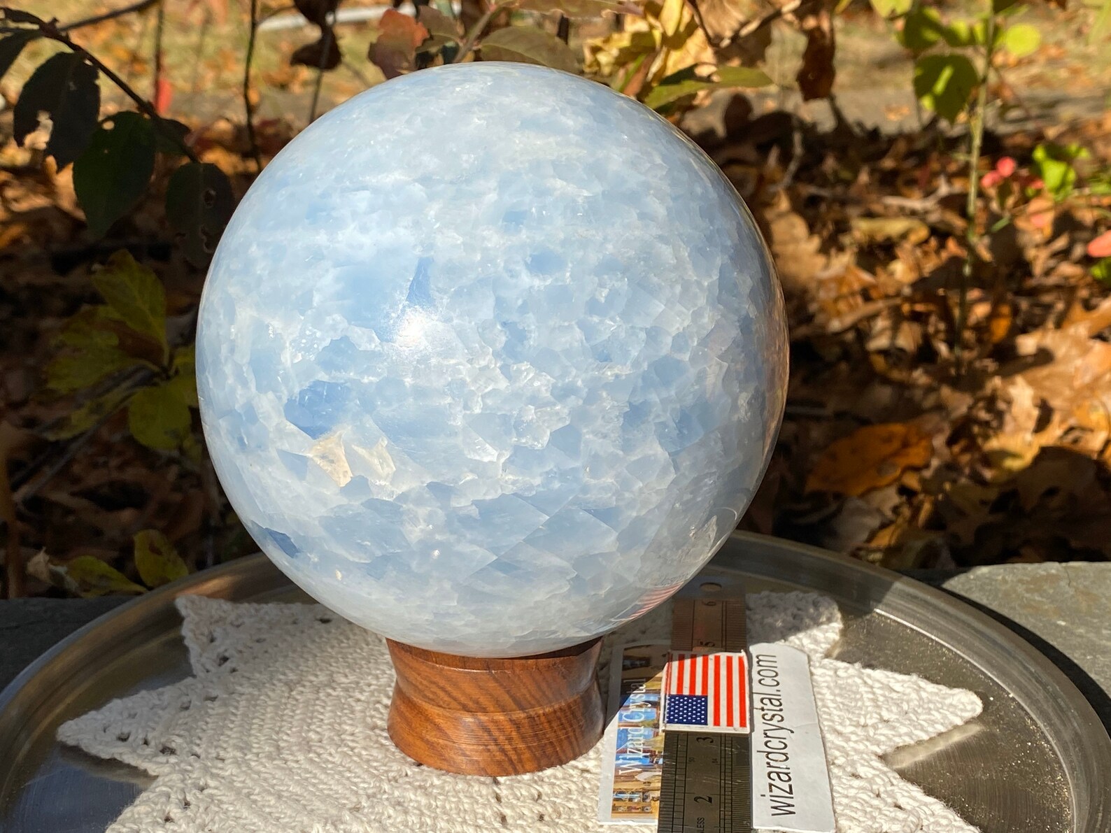 Calcite Sphere Blue Dream Natural Crystal Geode Sphere Nice Color ...