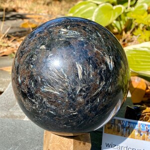 8lb Astrophyllite Sphere Fireworks Stone Garnet Arfvedsonite Point Xxl ...