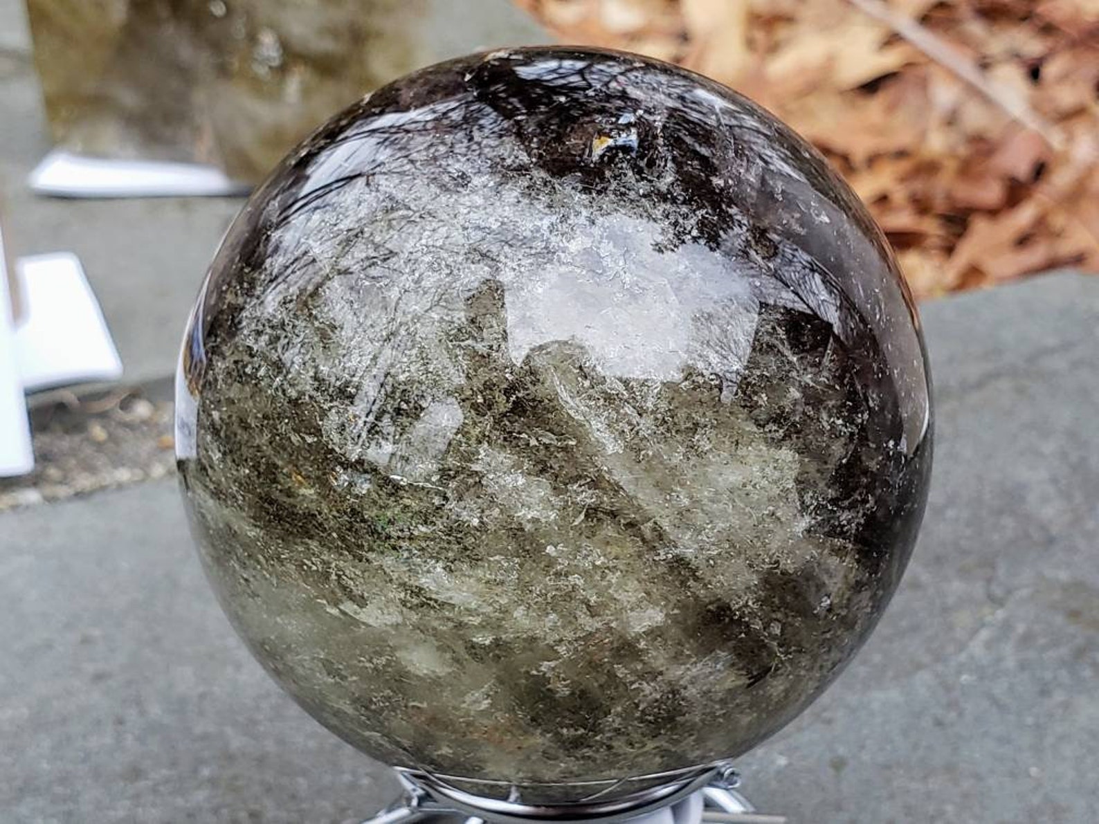 Smoky Citrine Sphere 2.8" Crystal Ball Sphere Quartz Orb Solar Plexus ...